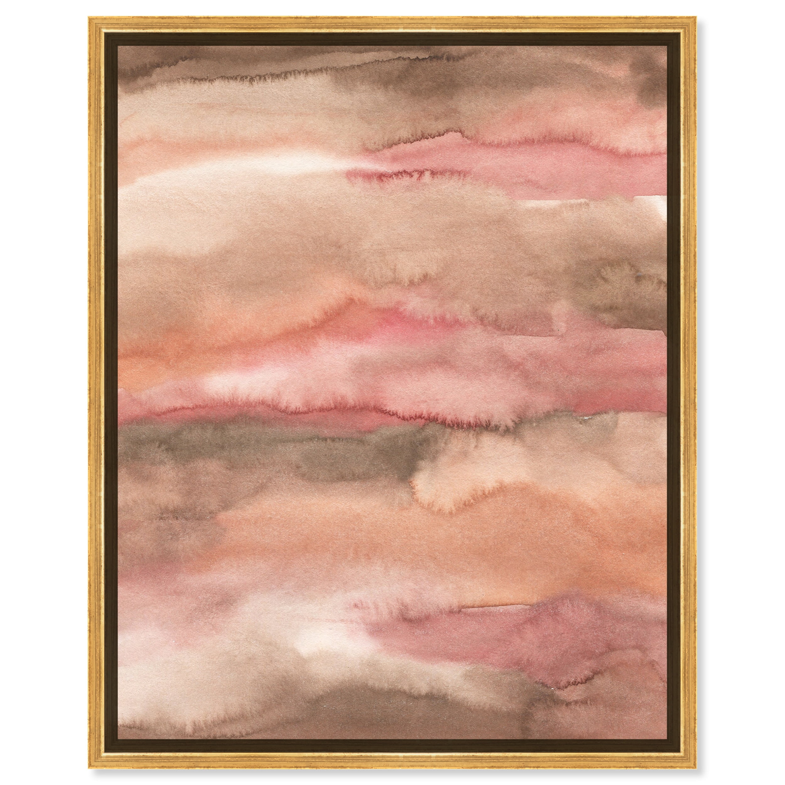 Loose Powder Boho Abstract Wall Art Canvas Wall Art by Art Remedy, Gold ...