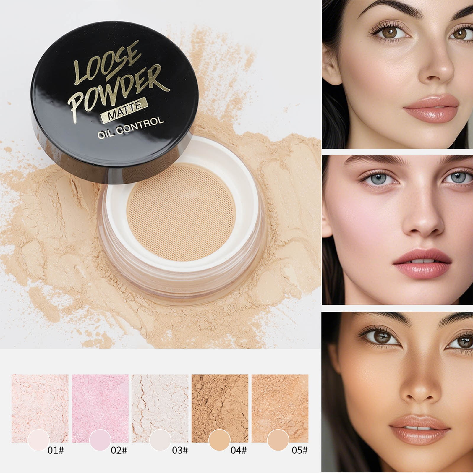 Loose Powder Oil-Control Matte Finish | Fine Lightweight Setting Powder ...