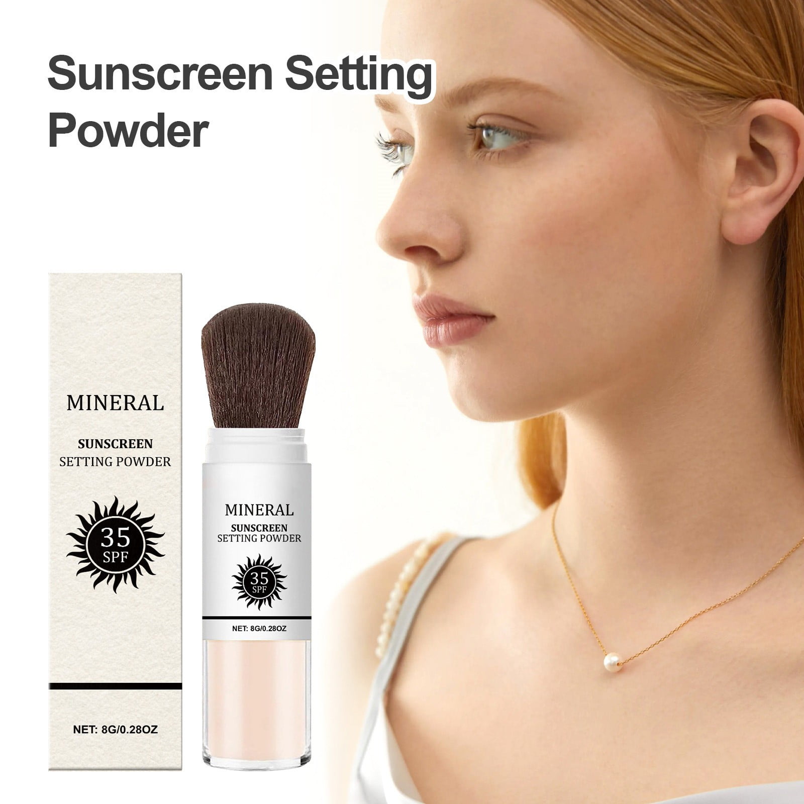 Loose Powder,Powder Sunscreen for Face,Sunscreen Setting Powder SPF 35 ...