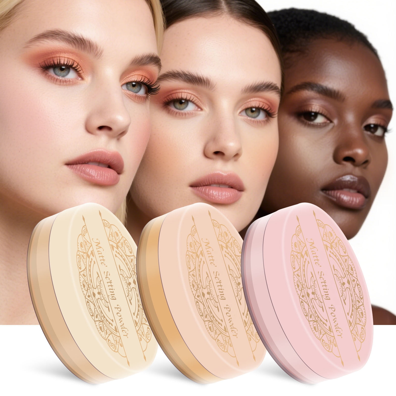 Loose Setting Powder 3 Shades Set Natural Blending Texture Includes ...