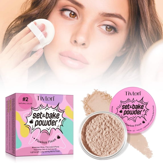 Loose Setting Powder Lightweight Matte Finish Rice Powder Makeup for ...