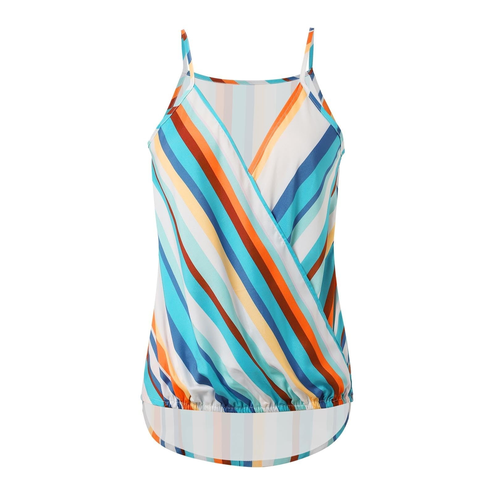 Loose Striped Spaghetti Strap Tank Top V Neck Camisole Women Fashion ...