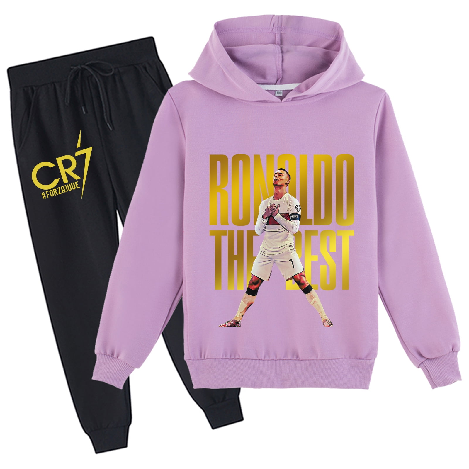 Loose fit hoodie set, kids' Cristiano Ronaldo, sweatshirt and pants, 2 ...