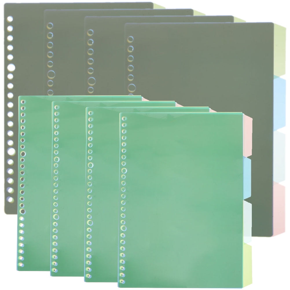 Milisten Book Dividers Assorted Color 8 Sets PP for Presentations and ...