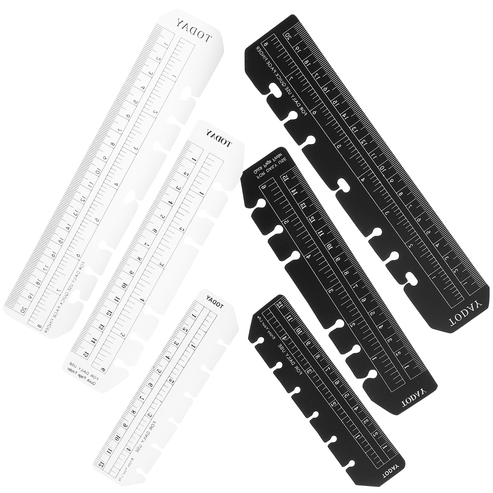 Loose-leaf Marking Ruler 12 Pcs Planner Bookmark Multi-function Page ...