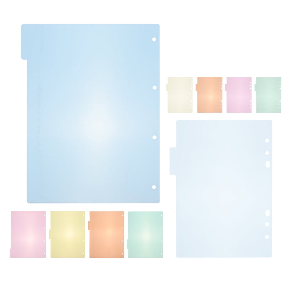 Loose-leaf Separators Colored Labels Notebooks Tab Dividers DIY Binder ...