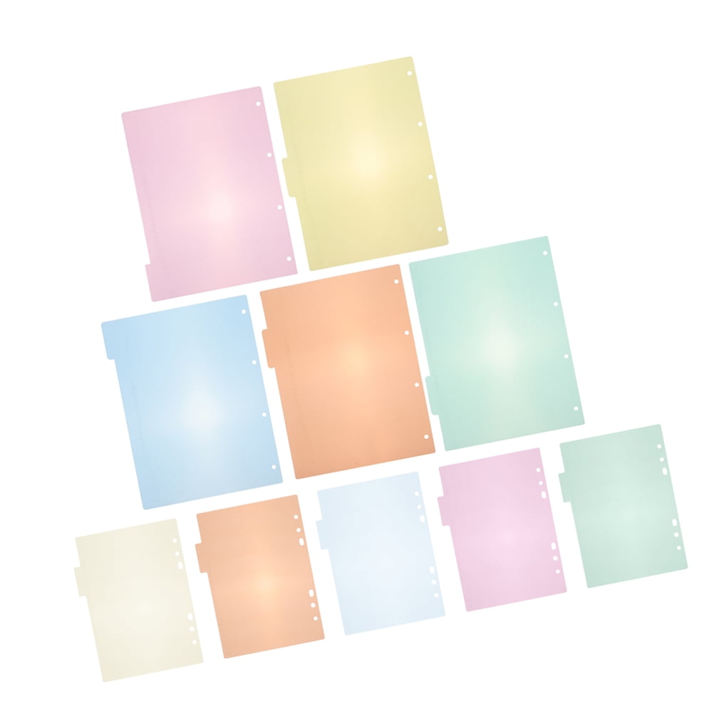 Loose-leaf Separators Notebooks Colored Labels Binder Dividers Pastel ...