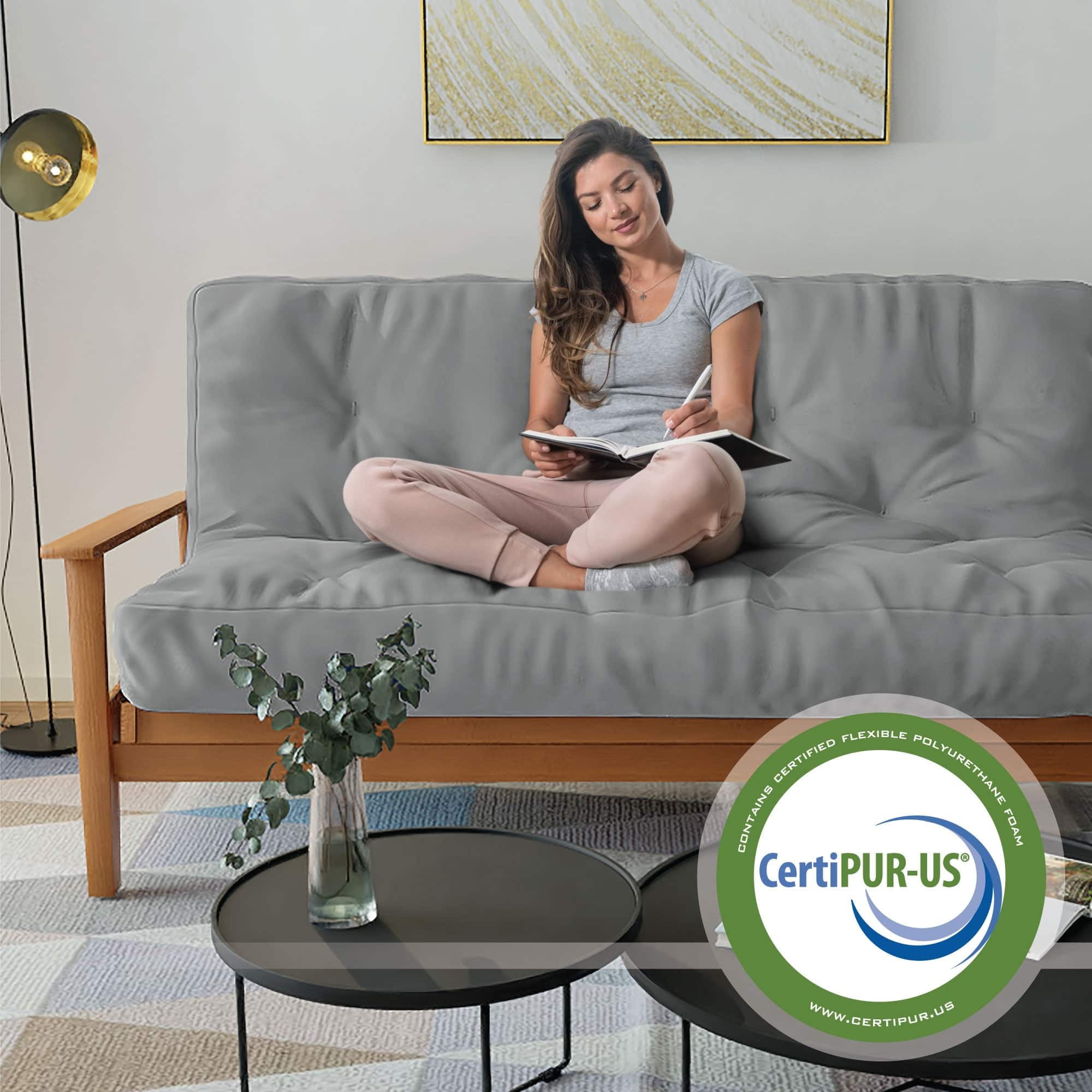 Loosh Home 10" Gel Memory Foam Full Size Futon Mattress Aqua - Walmart.com