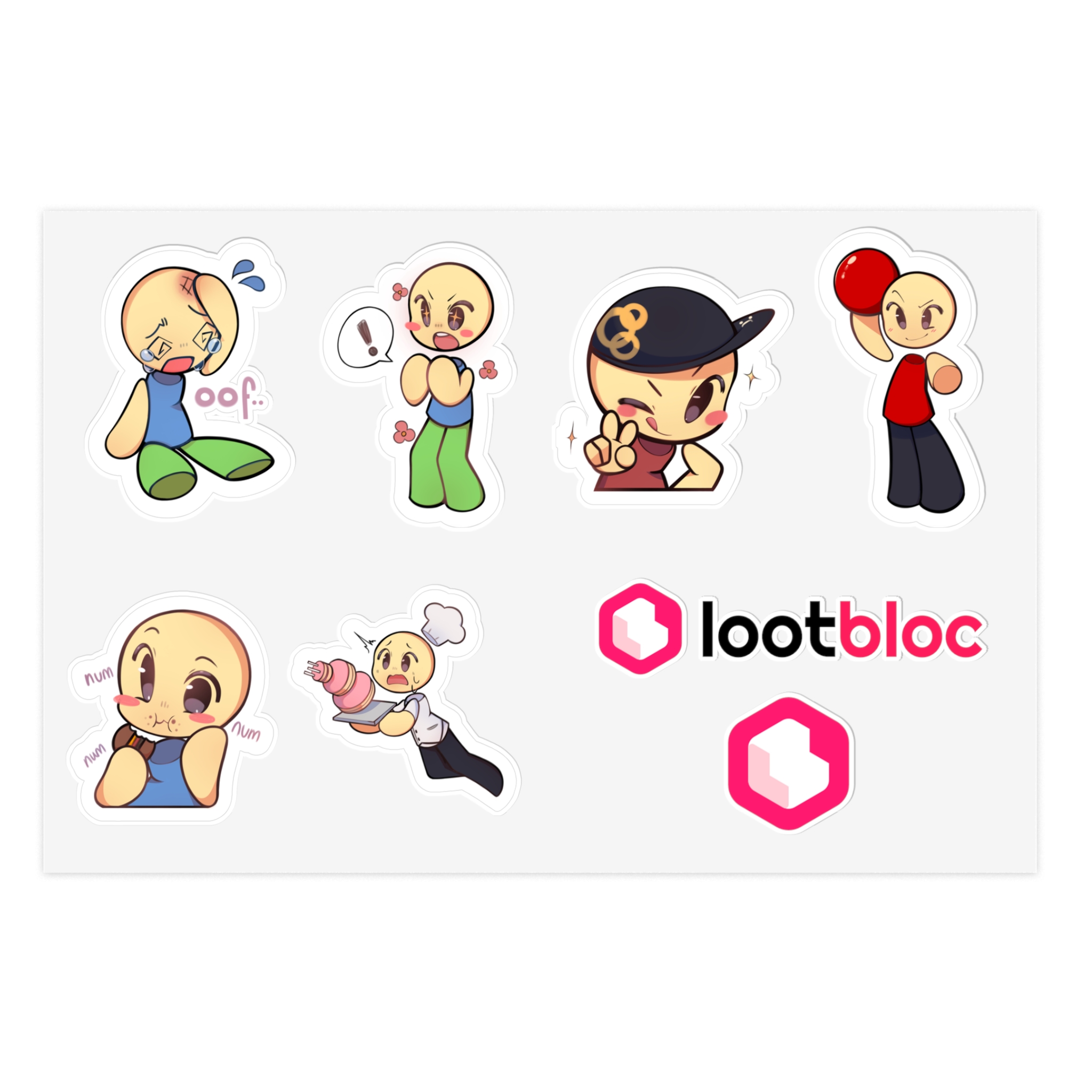 Lootbloc Cute Emoticon Vinyl Sticker Pack Sheet (1pc) - Walmart.com