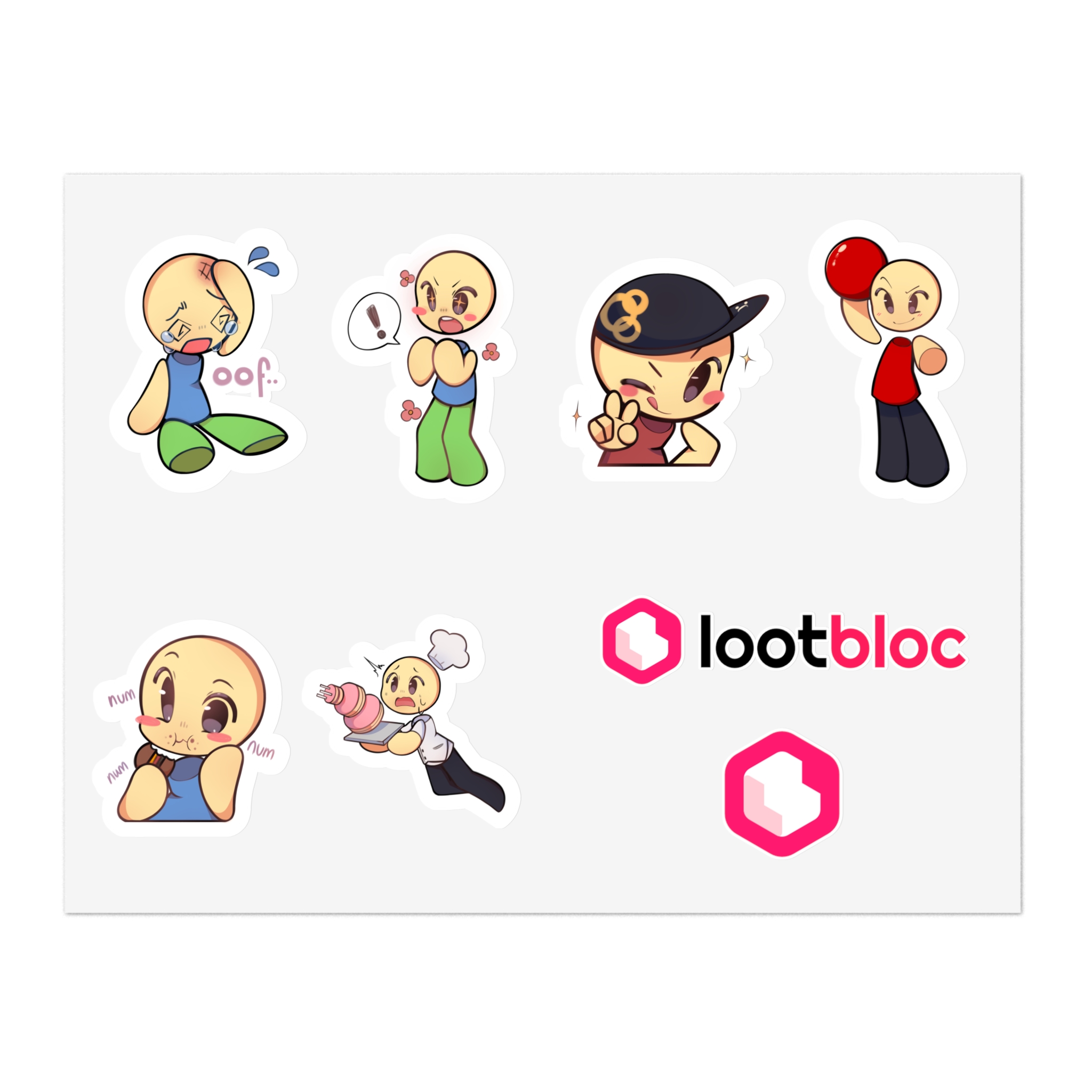 Lootbloc Cute Emoticon Vinyl Sticker Pack Sheet (1pc) - Walmart.com