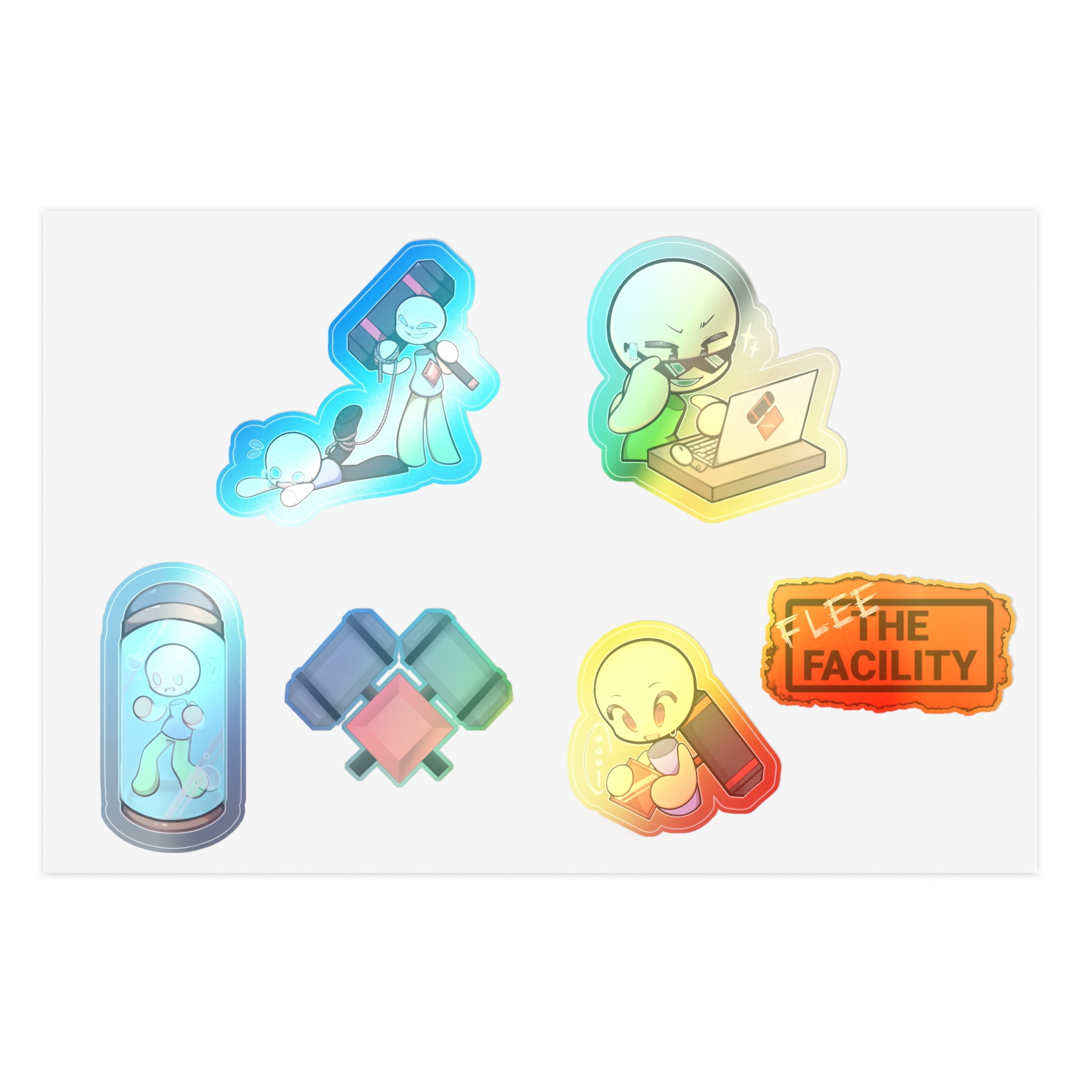 Lootbloc Flee The Facility - Emoticon Vinyl Sticker Pack Sheet (1pc ...