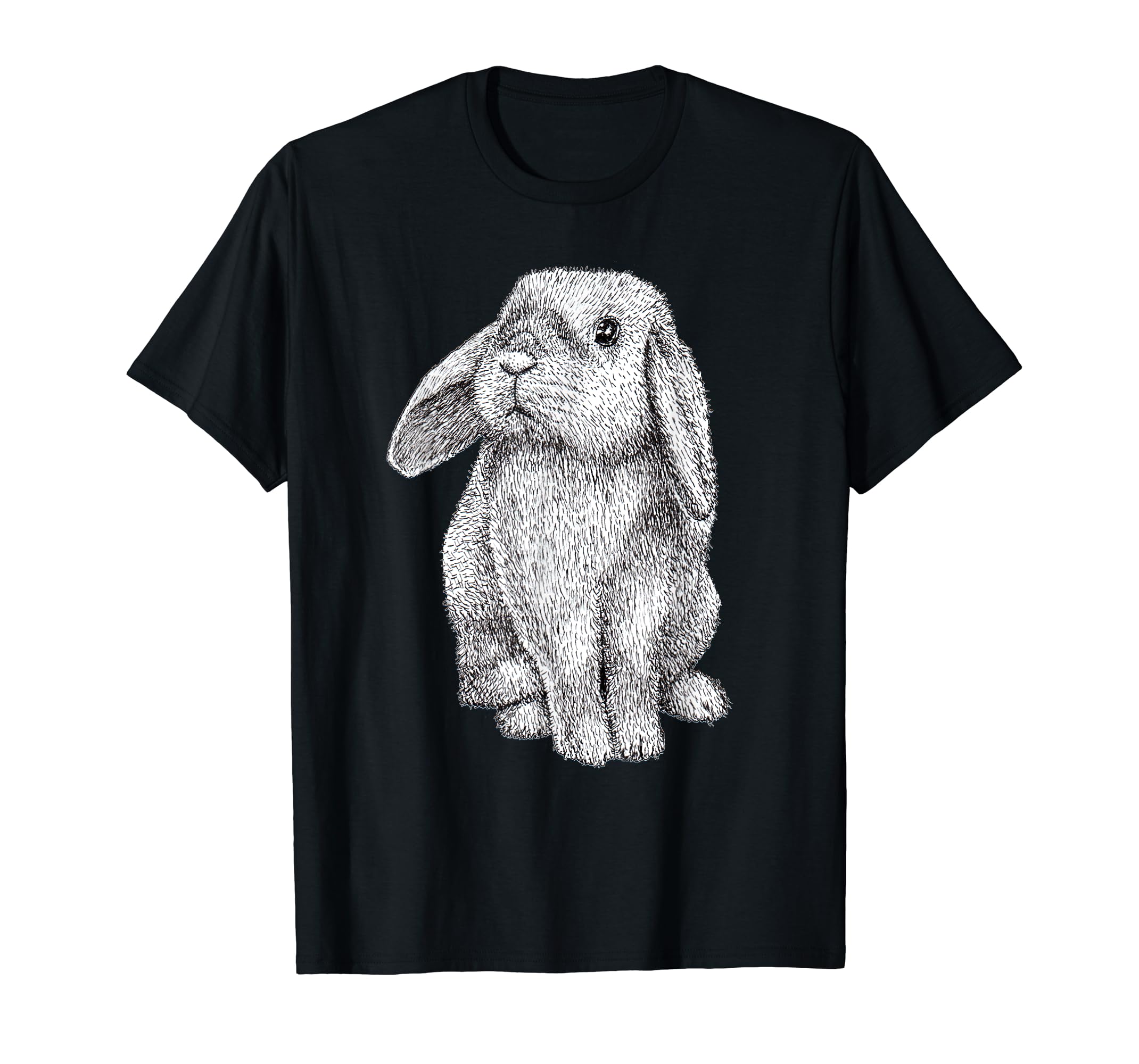 Lop Eared Bunny Rabbit Cute Easter Drawing T-Shirt - Walmart.com
