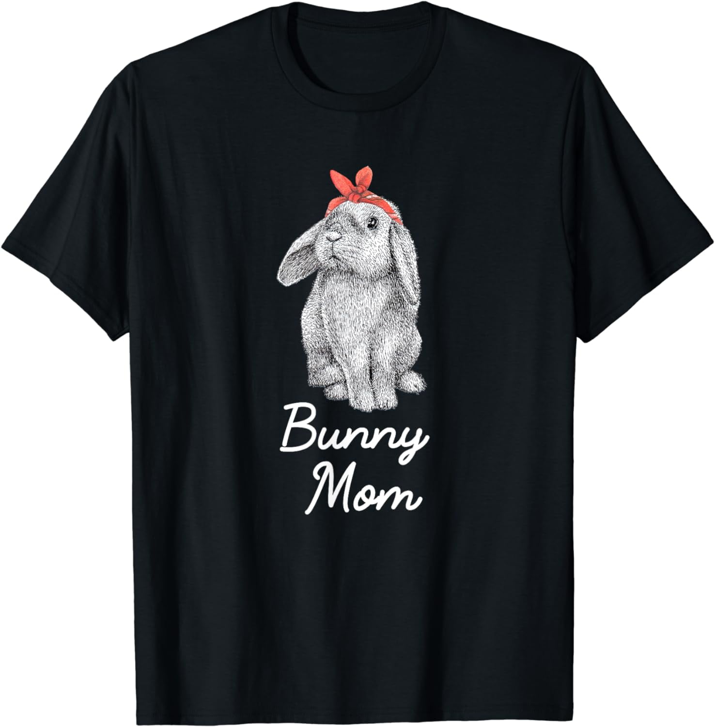 Lop Eared Bunny Rabbit Mom Drawing T-Shirt - Walmart.com