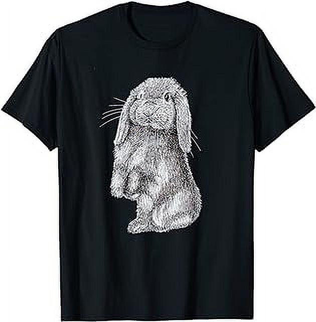 Lop Eared Bunny Rabbit Sitting Drawing T-Shirt - Walmart.com