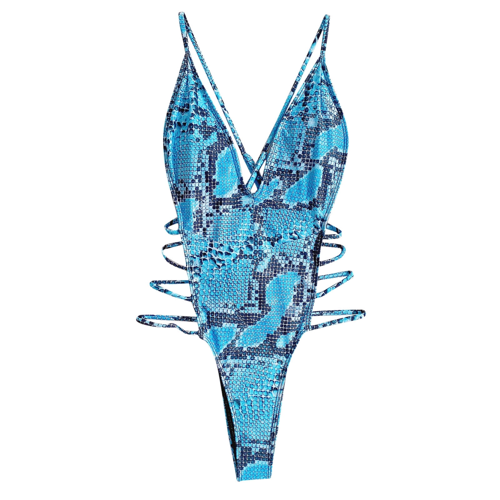 Lopeceal Women One-Piece Solid Lace Bikini Set Push Up Swimsuit ...