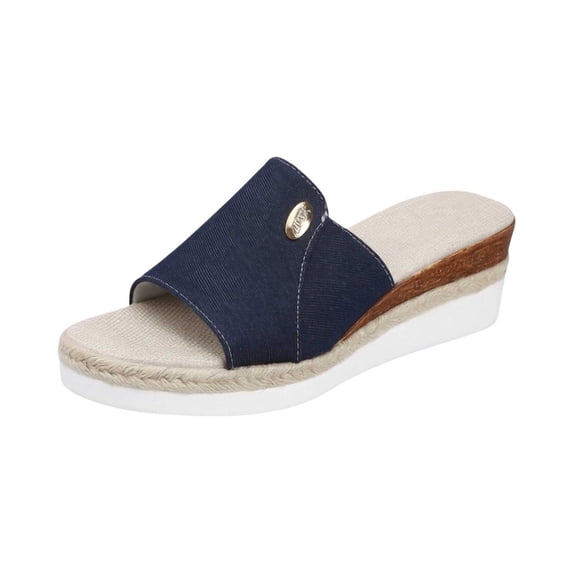 Lopecy-Sta Sandals for Womens Wedge Slide Open Toe Adjustable Button ...