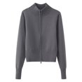 Lopecy-Sta Women Long Sleeve Collared Button Front Solid Twill Shacket ...
