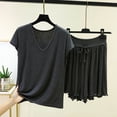 Lopecy-Sta Women's Soft Sleepwear Set V-Neck Top with Contrast Piping ...
