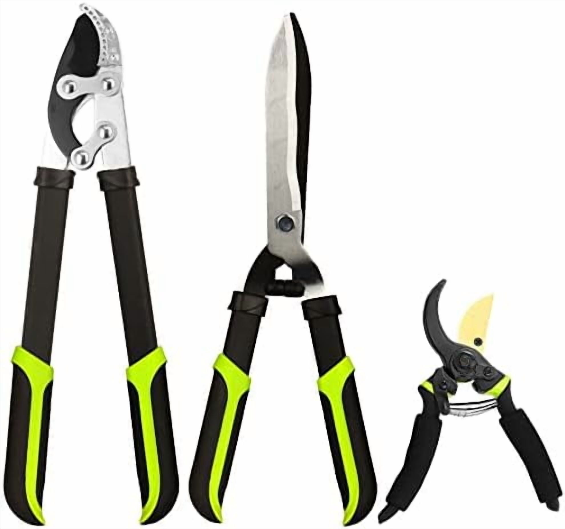 Loppers Hedge Clippers & Pruners Combo Set 3-Piece Hedge Shears, Sharp ...