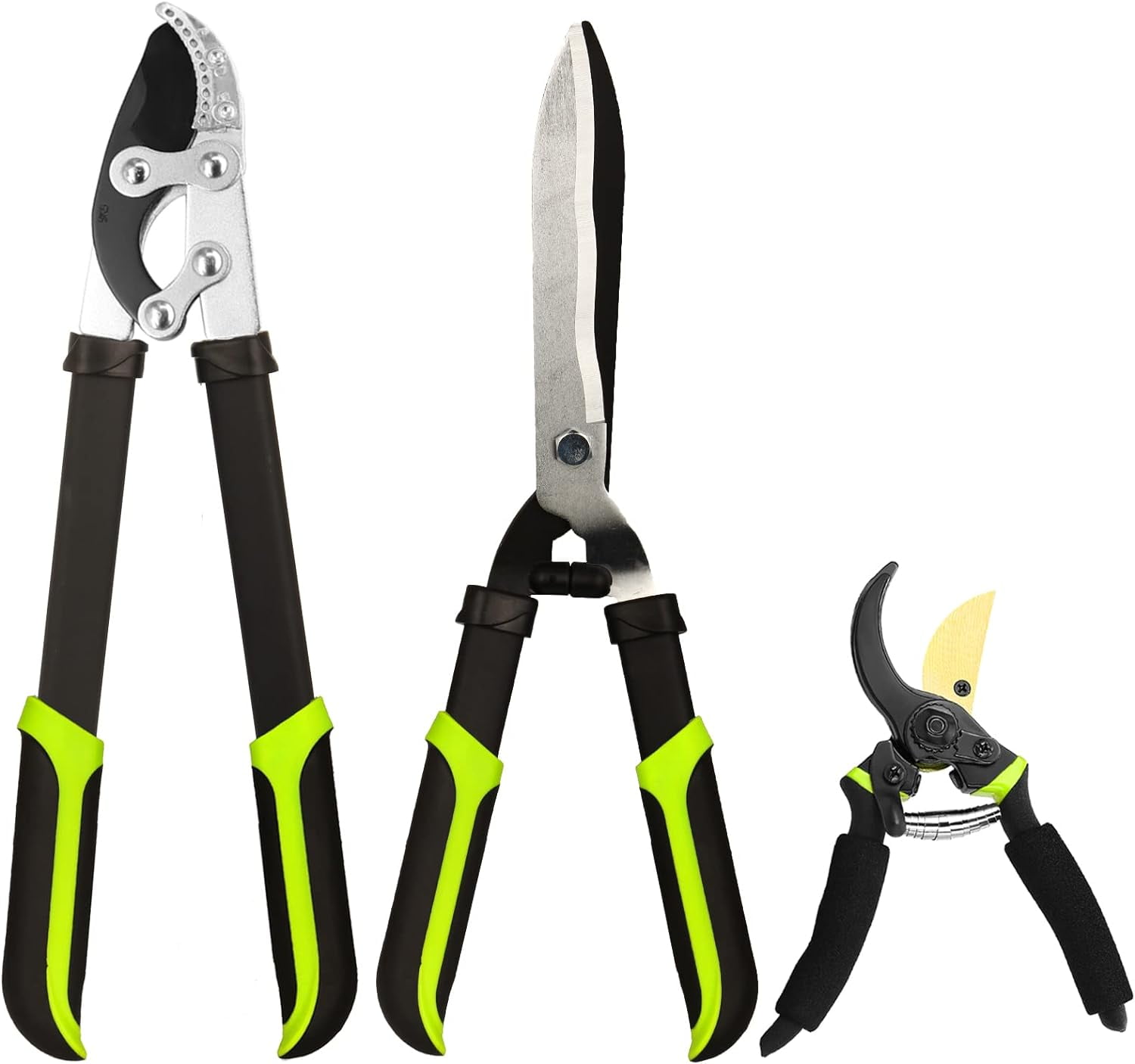 Hedge Clippers & Pruners Combo Set 3-Piece Hedge Shears, Sharp Tree ...