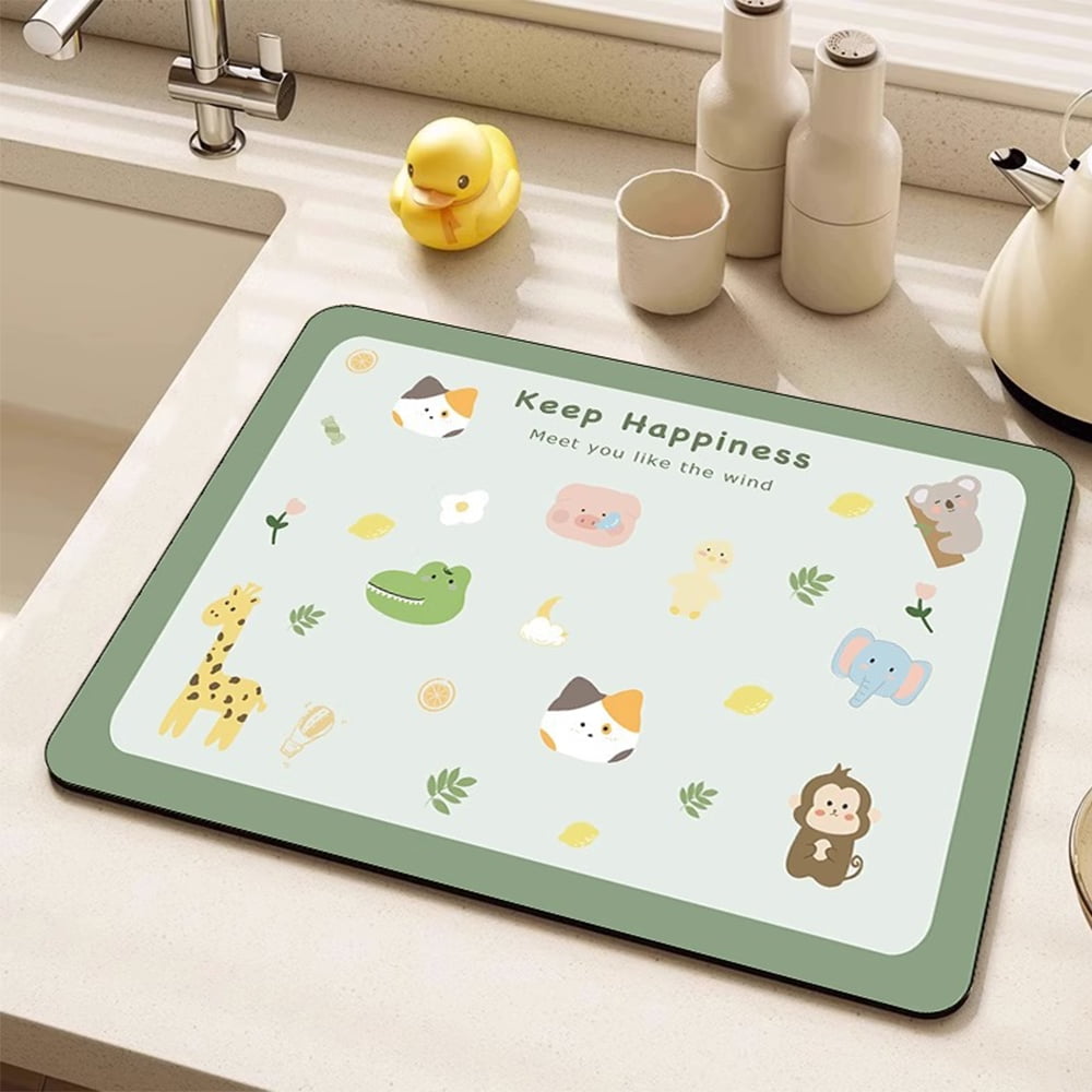 Lopsie Coffee Mat Hide Stain Rubber Backed Absorbent Coffee Maker Mat ...