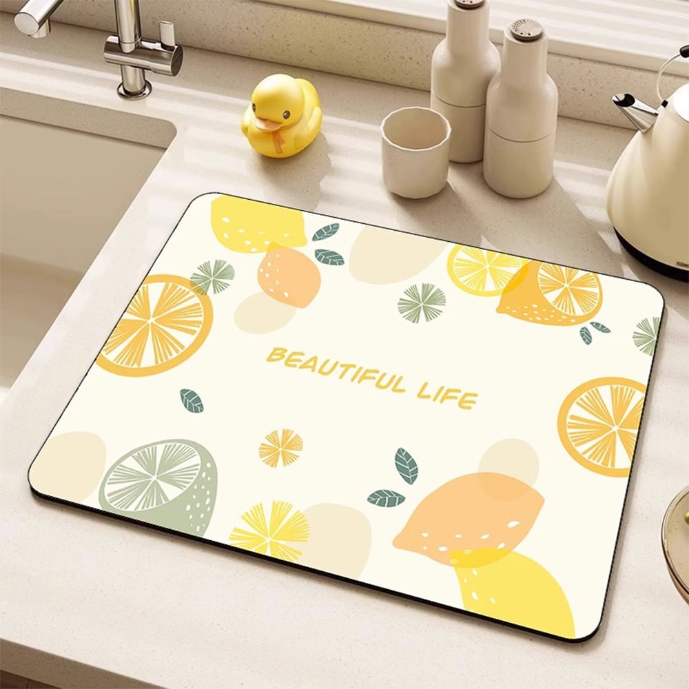 Lopsie Coffee Mat Hide Stain Rubber Backed Absorbent Coffee Maker Mat ...