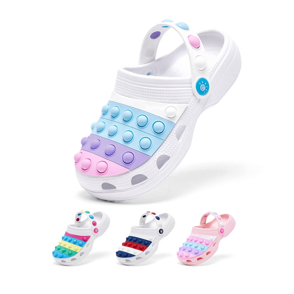 Lopsie Little Big Kids Clogs Fidget Pad Style Slipper Slide on Garden ...