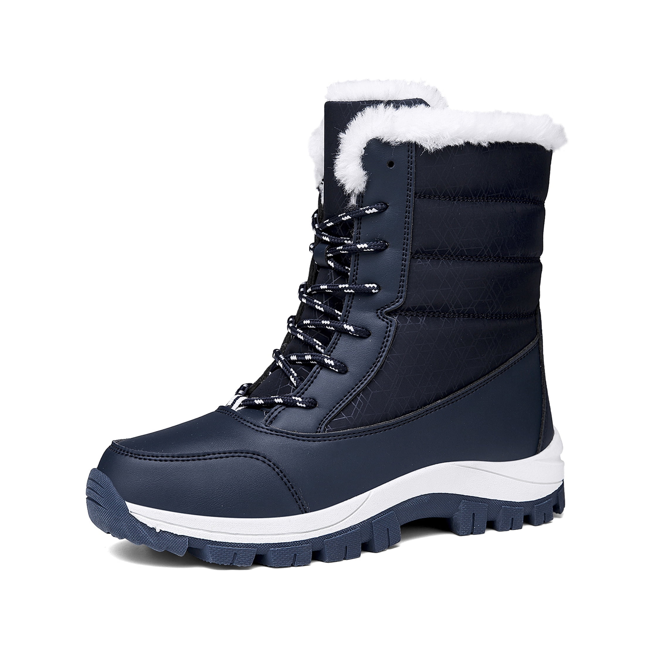 Lopsie WARMTUNEWomen’s Snow Boot With Waterproof Lace Up Mid-Calf ...