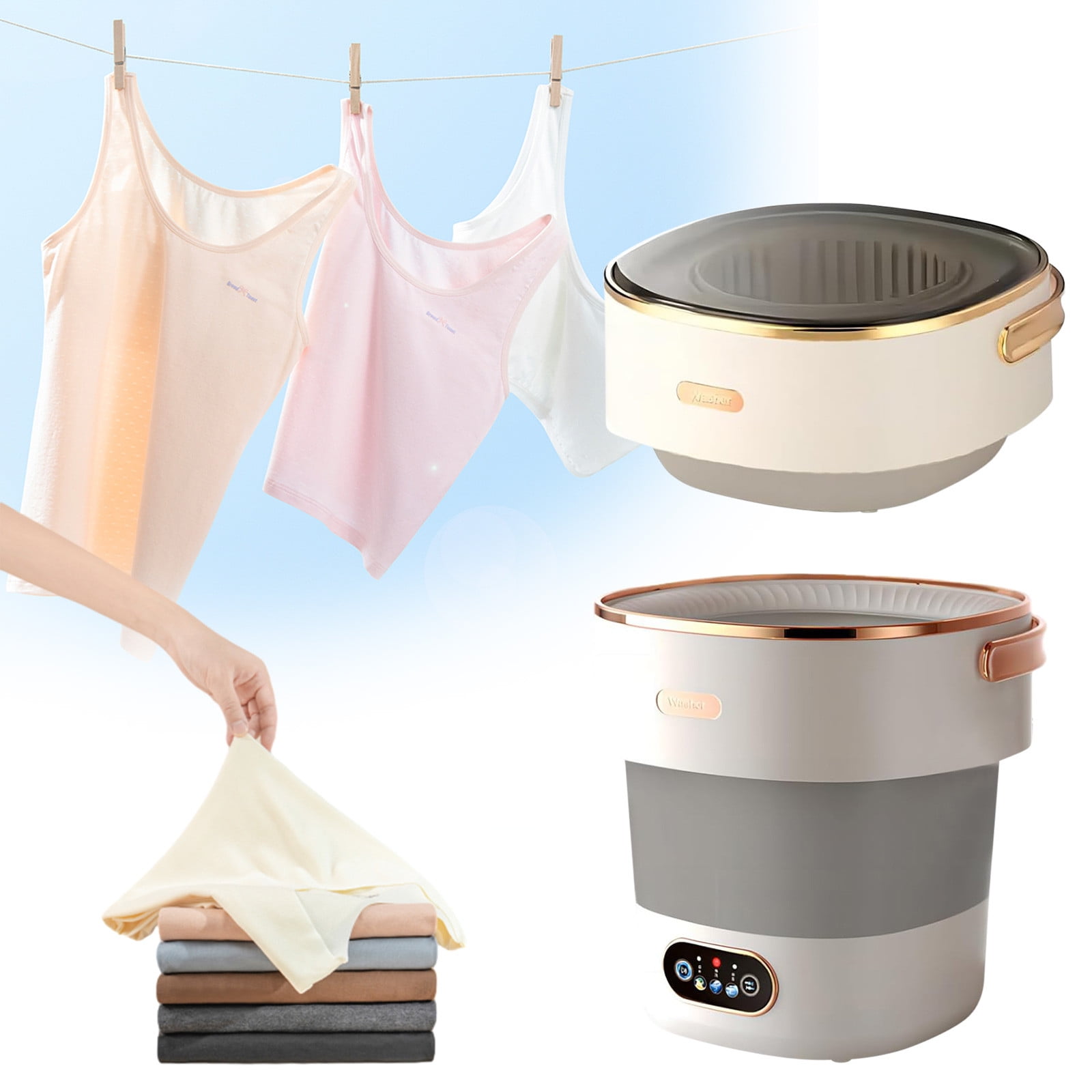 Lopunny Portable Washing Machine 13L Small Washer And Dryer Mini ...