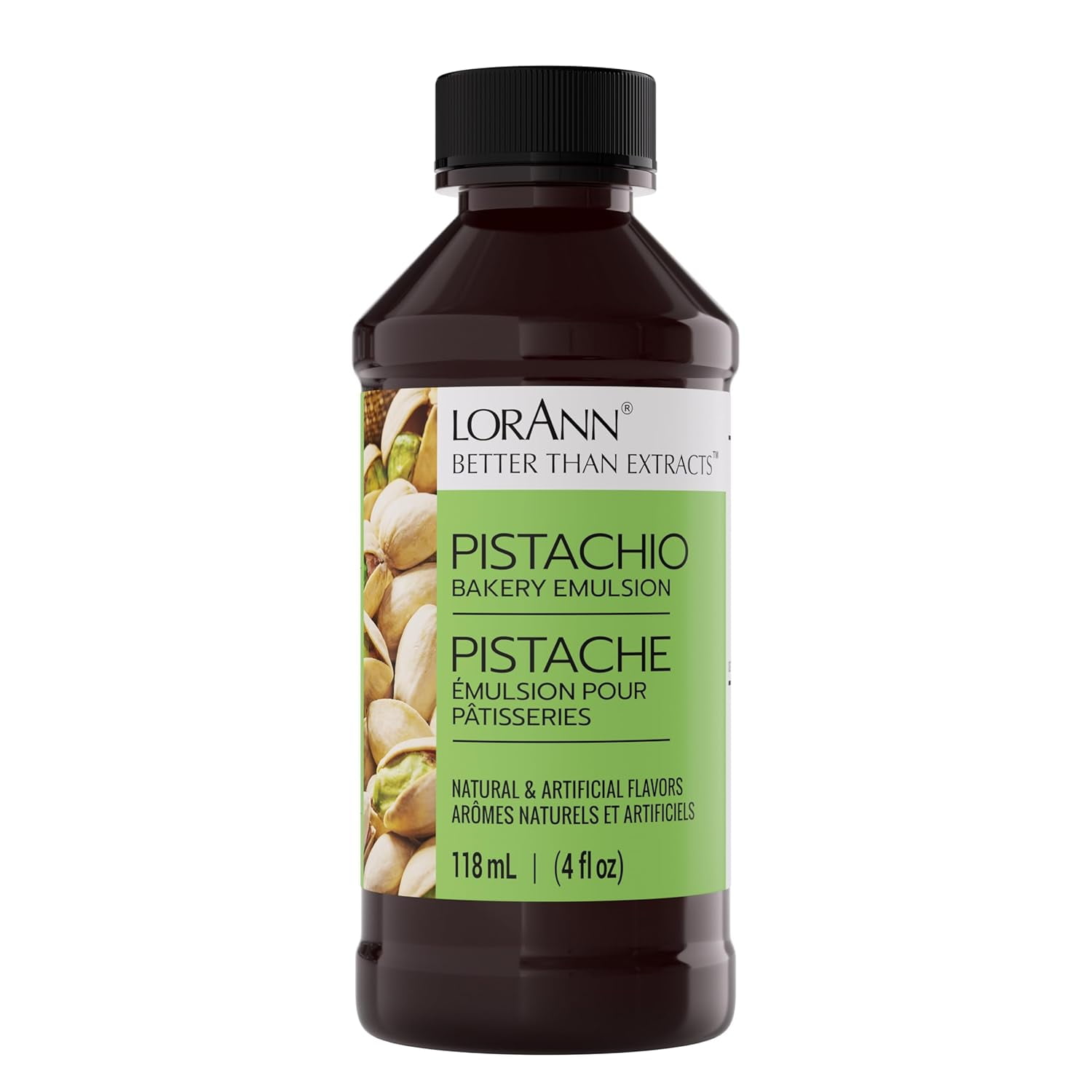 LorAnn Oils Pistachio Emulsion, 4 oz, Baking and Candy Flavoring ...