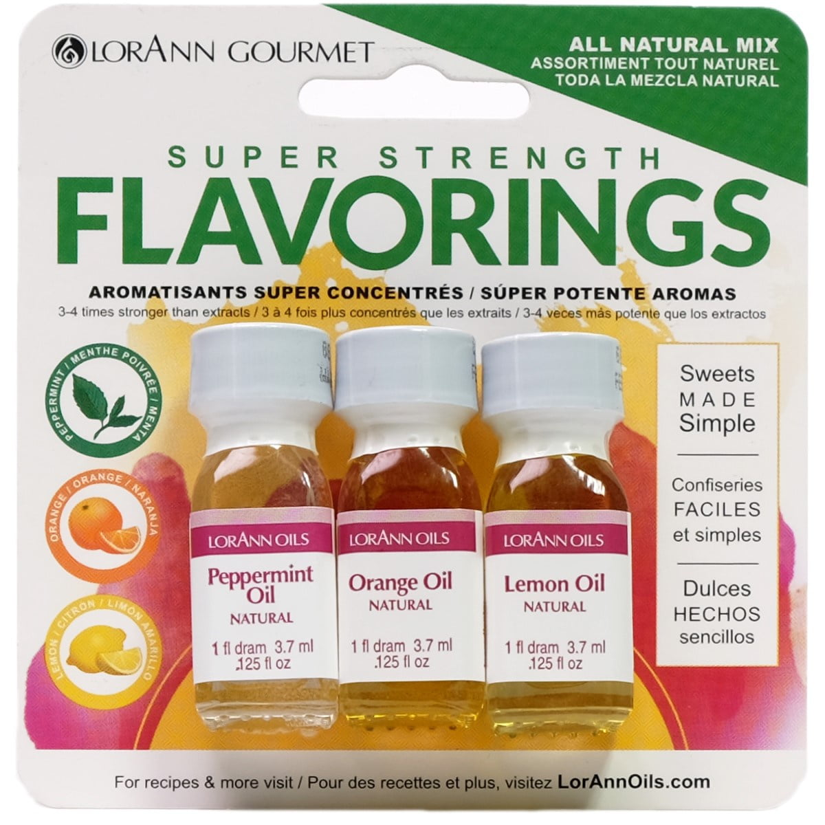LorAnn Flavor Oils - Lemon, Peppermint, Orange Candy & Baking Flavoring ...