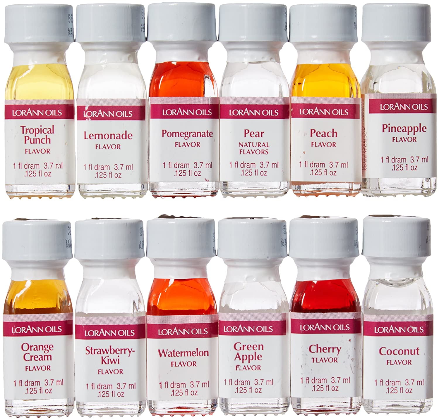LorAnn Oils 12-Pack Variety: Super Strength Flavors for Baking (.125 fl ...