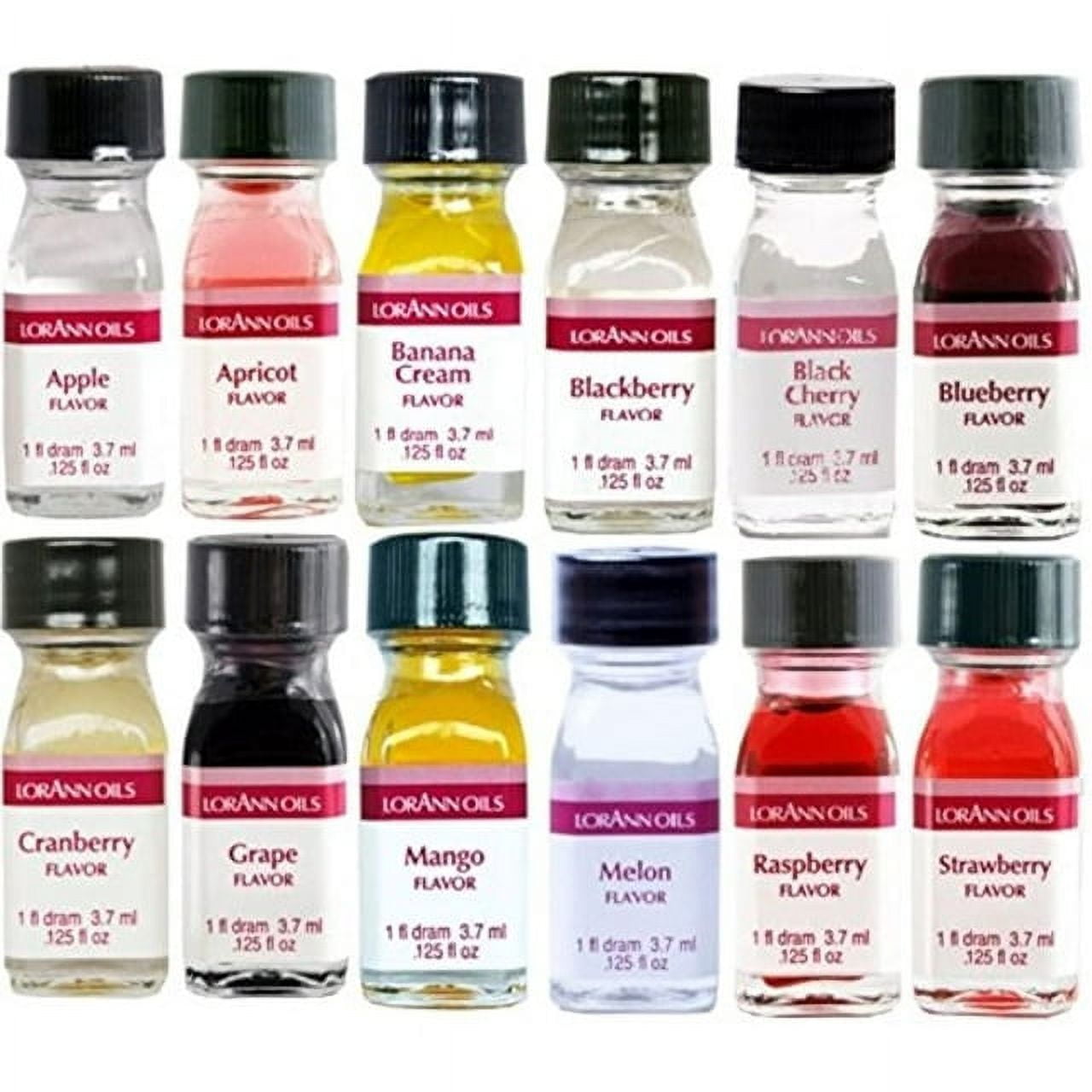 LorAnn Oils Super Strength Fruity 12 Pack (0.125 fl oz) Glass Bottles ...