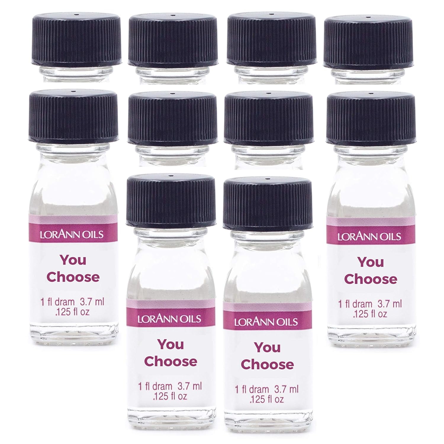 LorAnn SS 10 pack of 1 dram bottles (.125 fl oz - 3.7ml) YOU CHOOSE THE ...