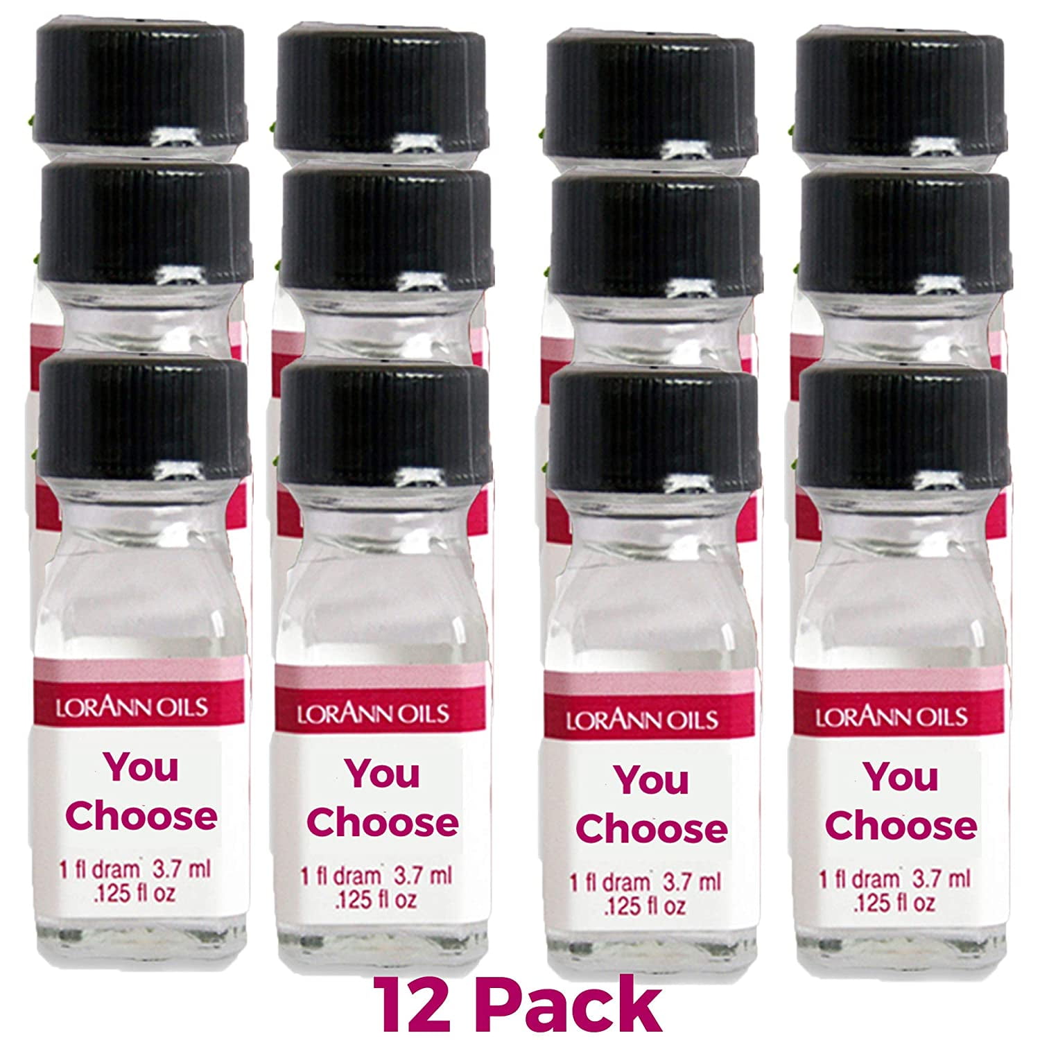 LorAnn SS 12 pack of 1 dram bottles (.125 fl oz - 3.7ml) YOU CHOOSE THE ...