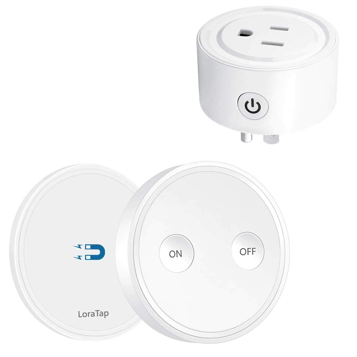 LoraTap Mini Remote Control Outlet Plug Adapter with Remote, 656ft ...