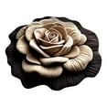 Loral Diatomaceous Earth Bath Mat - 3D Flower Rugs, Quick Drying, Water ...