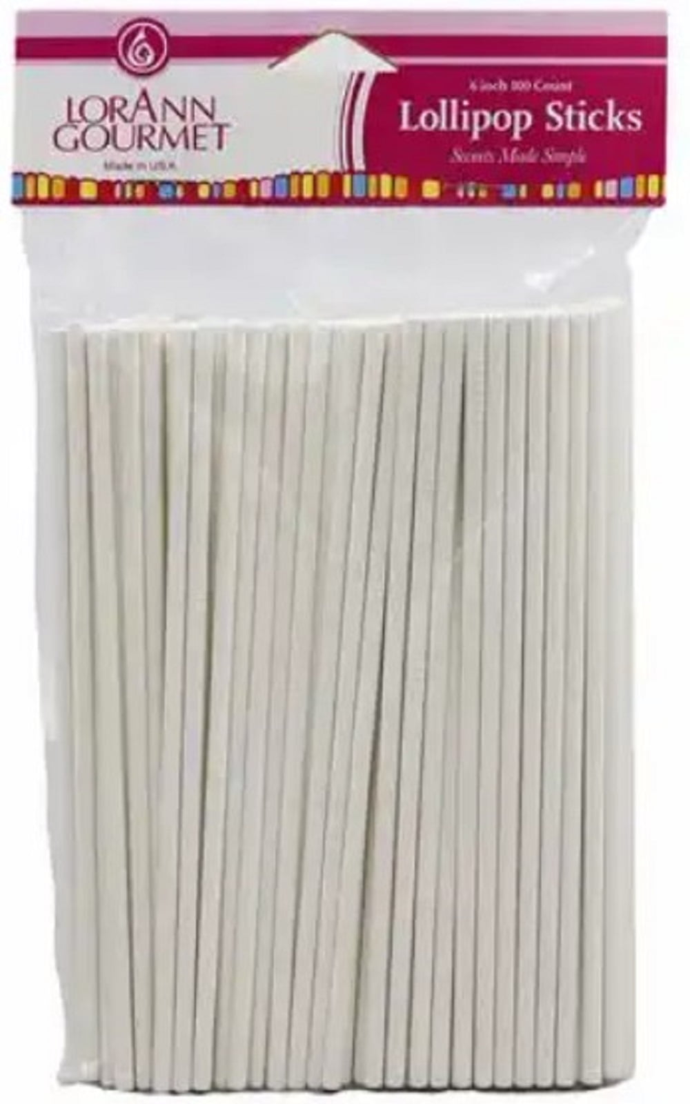 Lorann Gourmet 6 inch Lollipop Sticks 100 Count (Pack of 10) - Walmart.com