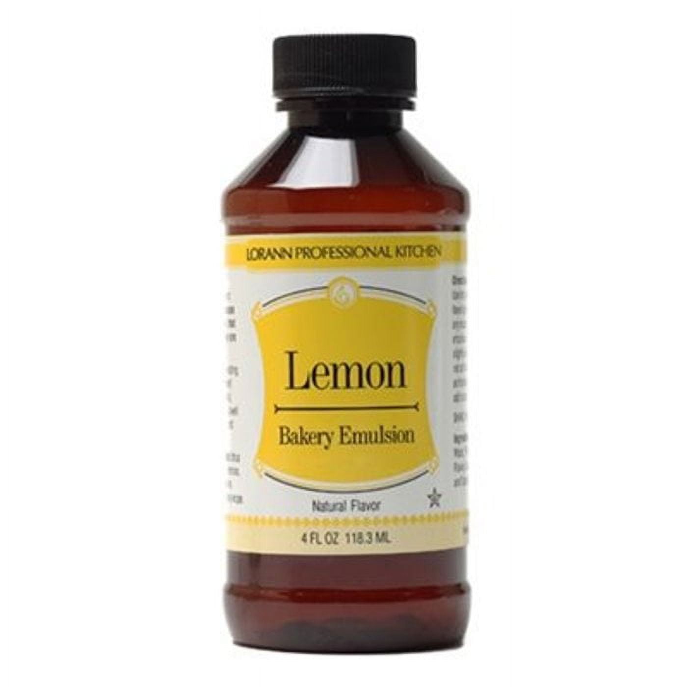 Lorann Oils Natural Lemon Bakery Emulsion - 4 oz Food Grade Baking ...