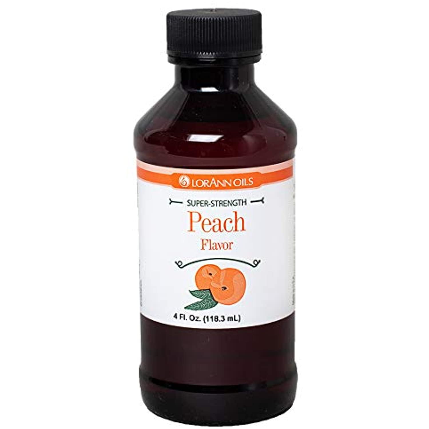 Lorann Oils Peach Super Strength Flavor, 4 oz. Plastic Bottle - Baking ...