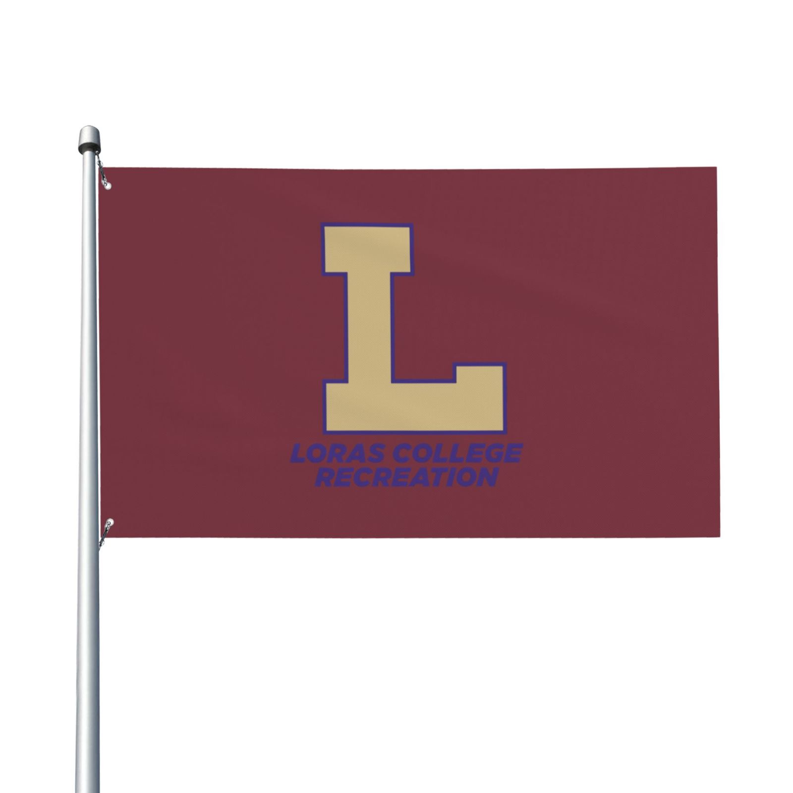 Loras College Logo Flag 3x5 Outdoor ,Sewn Stripes, Stronger Brass ...