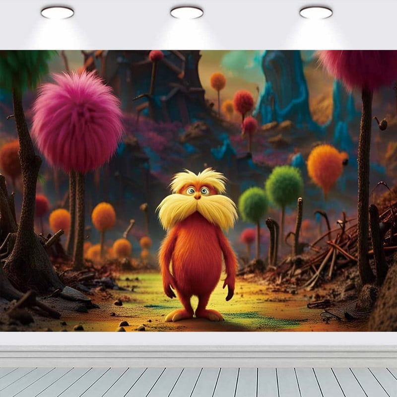 Lorax Dr Seuss Party Supplies Background Backdrop Taspestry Banner ...