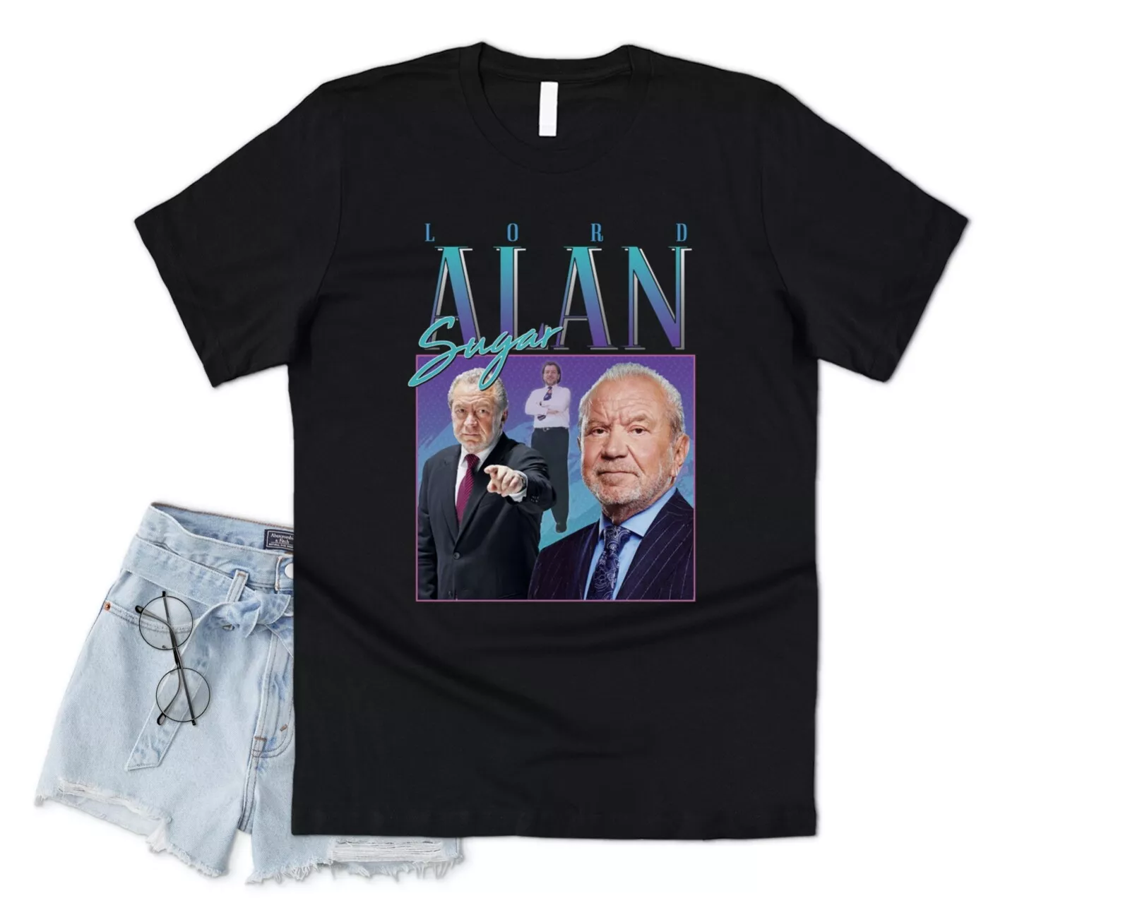 Lord Alan Sugar Homage T-shirt Funny UK Icon Legend 90's 80's Retro ...