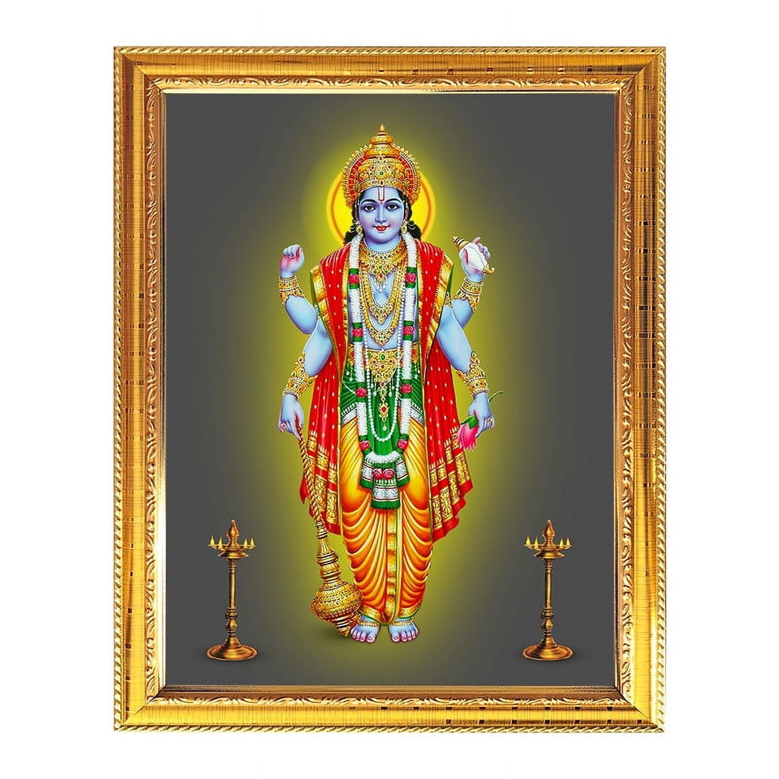 Lord Ananta Vishnu Religious Photo Puja Room Temple Wall Hanging Gift ...