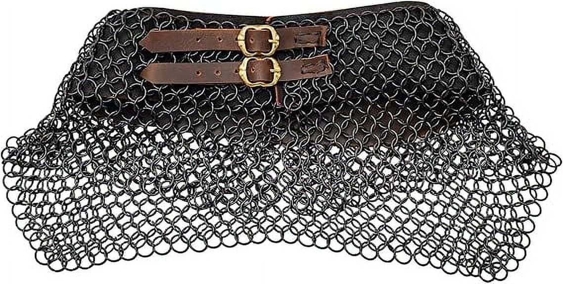 Lord of Battles Chainmail Collar Medieval Neck Armor Mild Steel Round ...