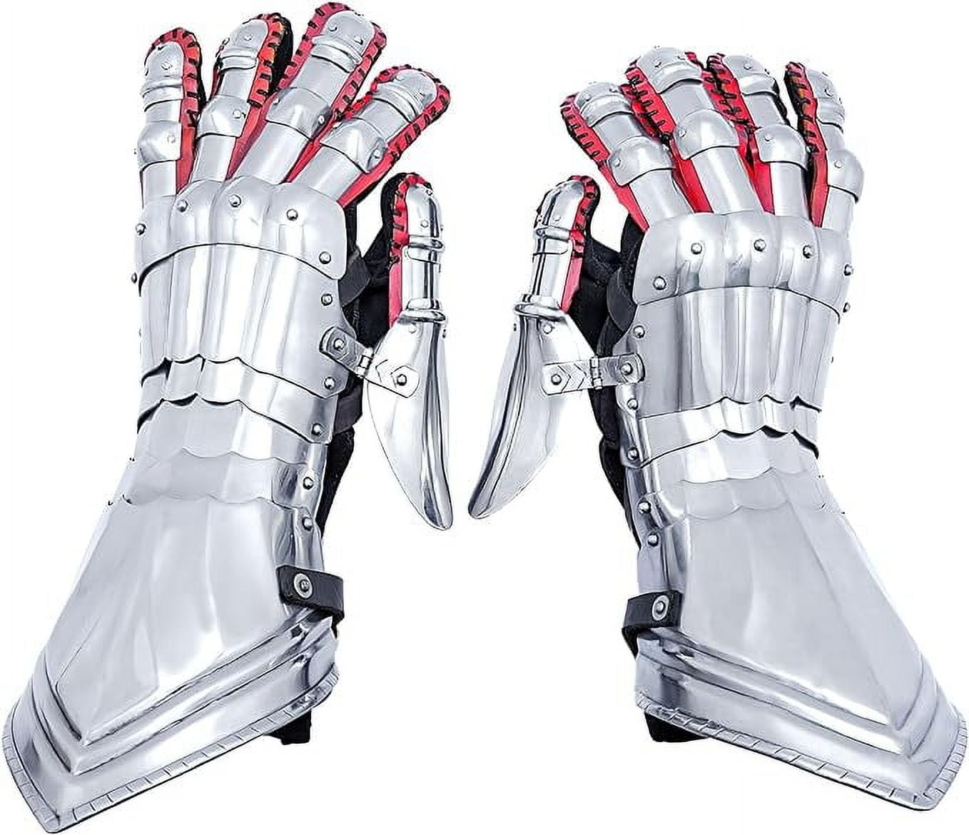 Lord of Battles Medieval Gothic Gauntlets Pair | Genuine Leather Straps ...