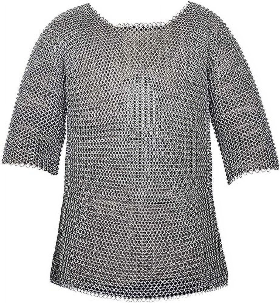 Lord of Battles Medieval Half Sleeves Shirt Steel Wire Round Rings ...