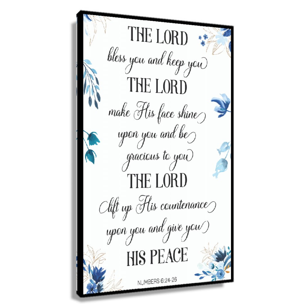 The Lord Bless Numbers 6 The Aaronic Blessing Wall Art Numbers 6 24-26 Scripture Print for ...