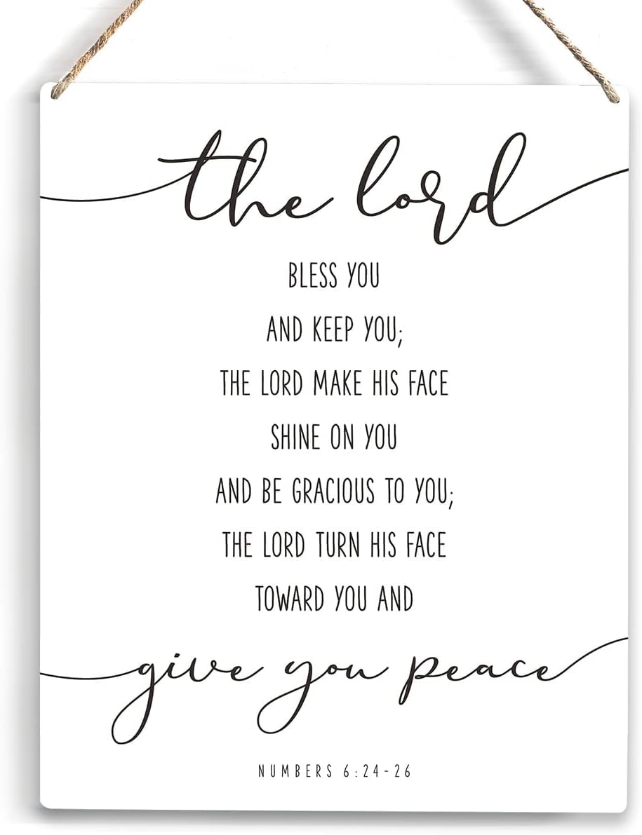 the Lord Bless You and Keep You Bible Verse Wood Sign Rustic Numbers ...