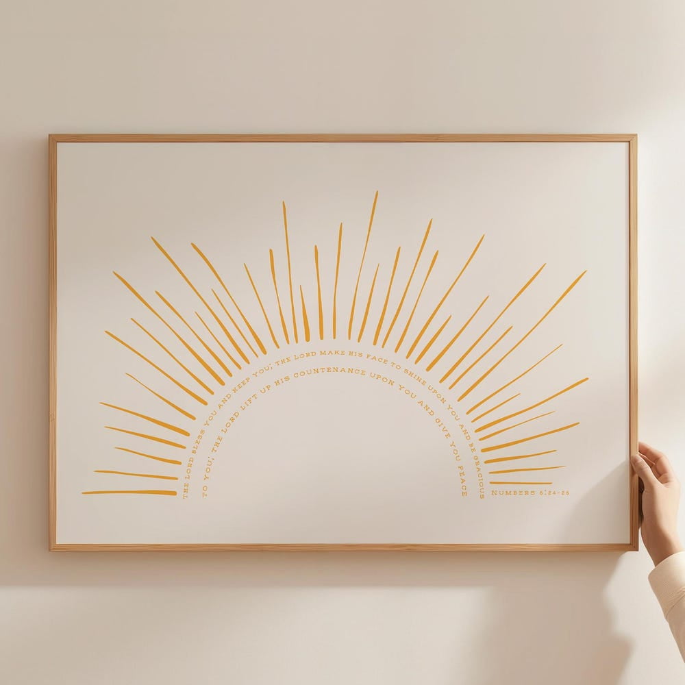 Lord Bless You And Keep You Bible Verse Print Horizontal Scripture Wall ...